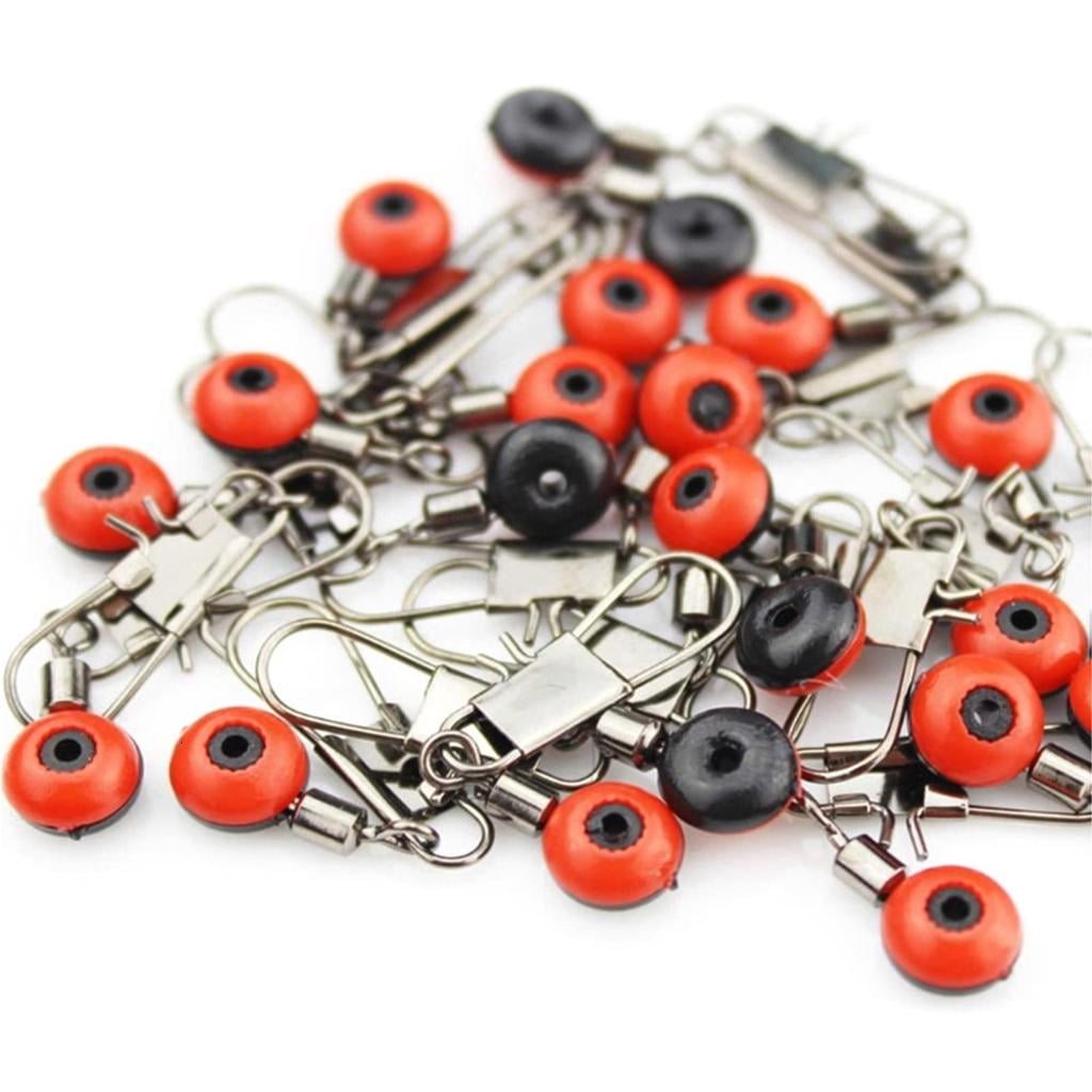 YIGSECU 50Pcs Fishing Float Connector Space Beans Sliding Swivels with ...