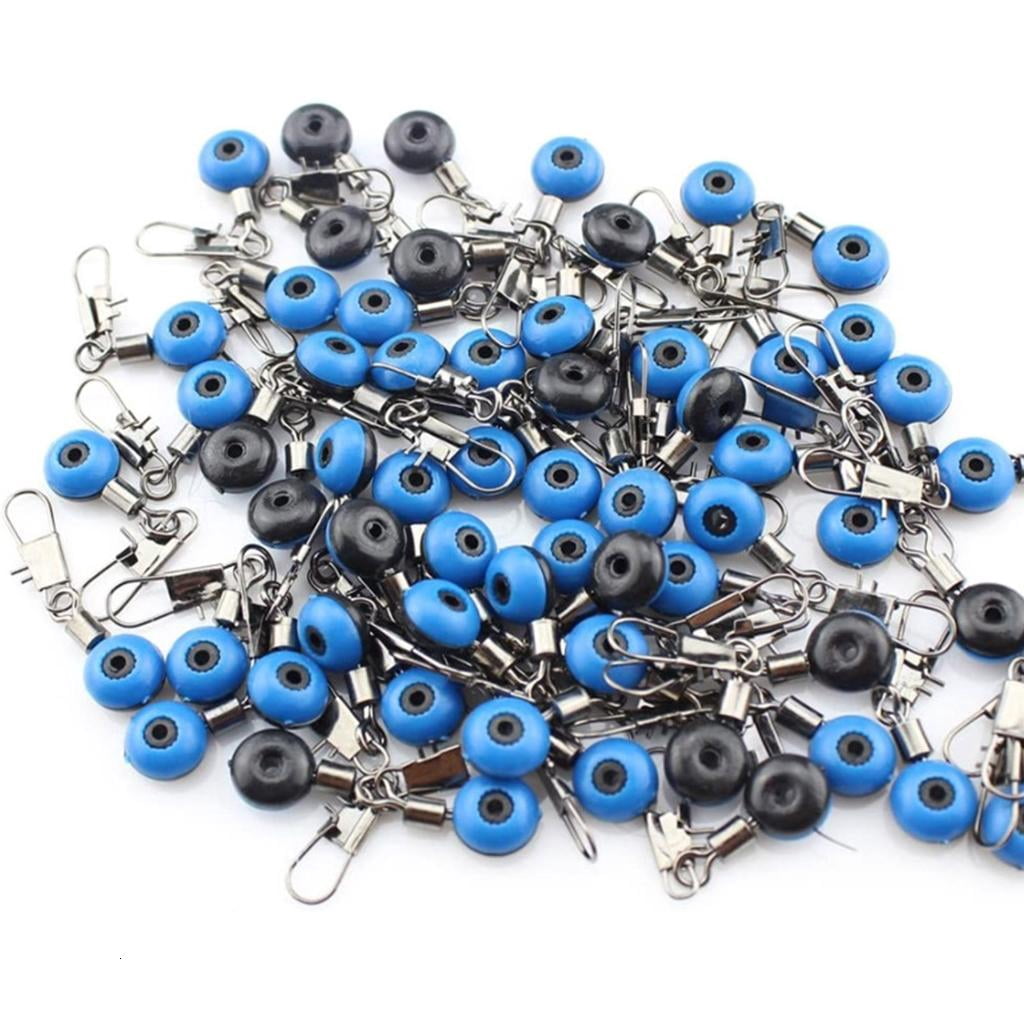 YIGSECU 50Pcs Fishing Float Connector Space Beans Sliding Swivels with ...