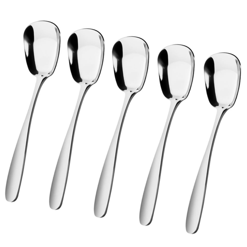 YIGSECU 5Pcs Square Head Cooking Spoons Effective Stainless Steel ...