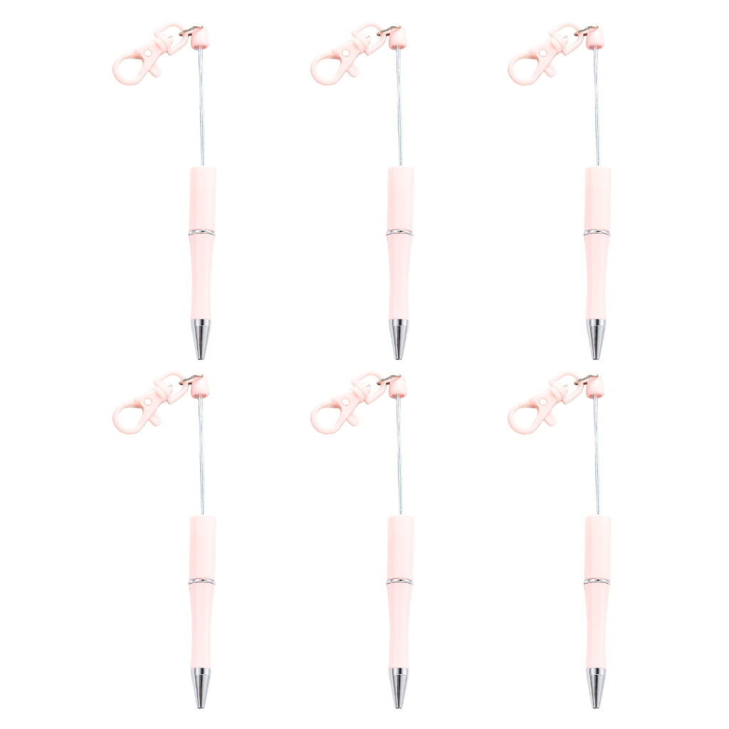YIGSECU 6 Pcs Beadable Pen Keychain 1.0mm Beadable Ballpoint Pen ...