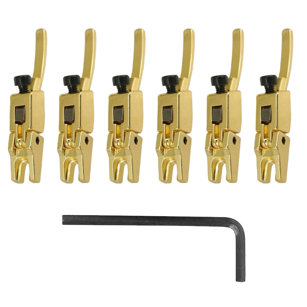YIGSECU 6Pcs Guitar Saddles, Tremolo Parts, 6Pcs Roller Bridge Tremolo ...