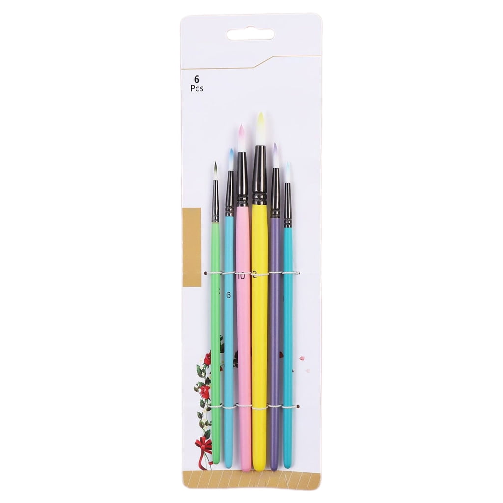 YIGSECU 6Pcs Professional Watercolor Paint Brush Wood Paintbrush for ...