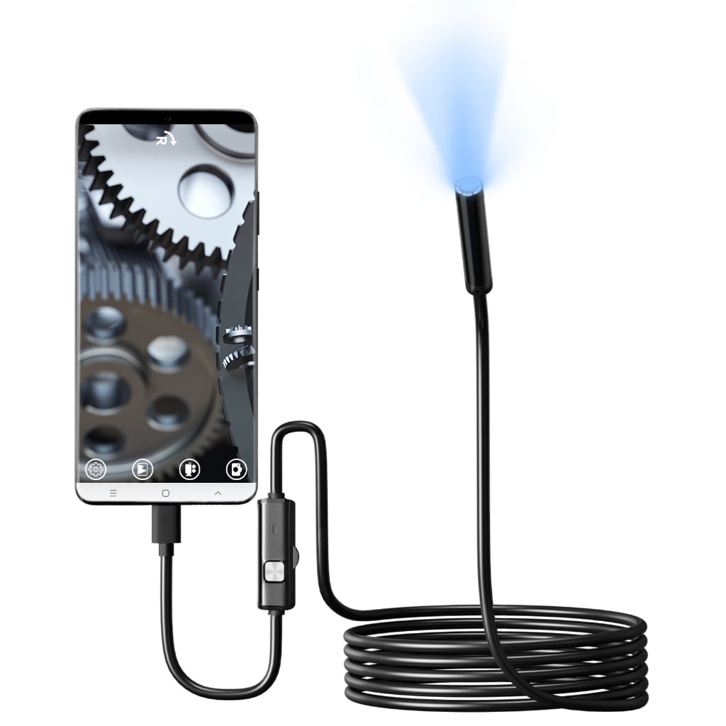 YIGSECU 7mm Lens 6 LED Endoscope Inspection Camera USB C Inspection ...