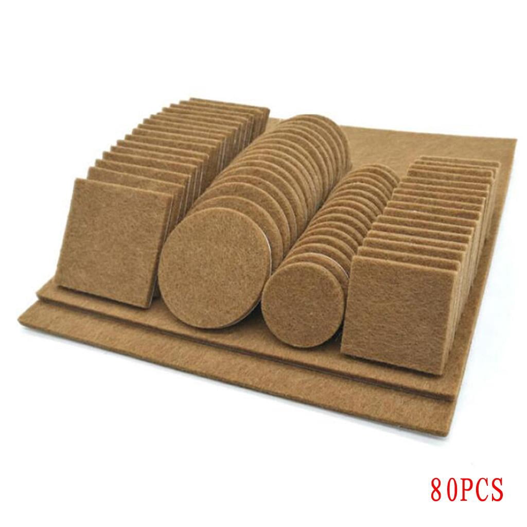 YIGSECU 80/130pcs Felt Pads Hard and Cabinets Book Desks Uneven Surface ...