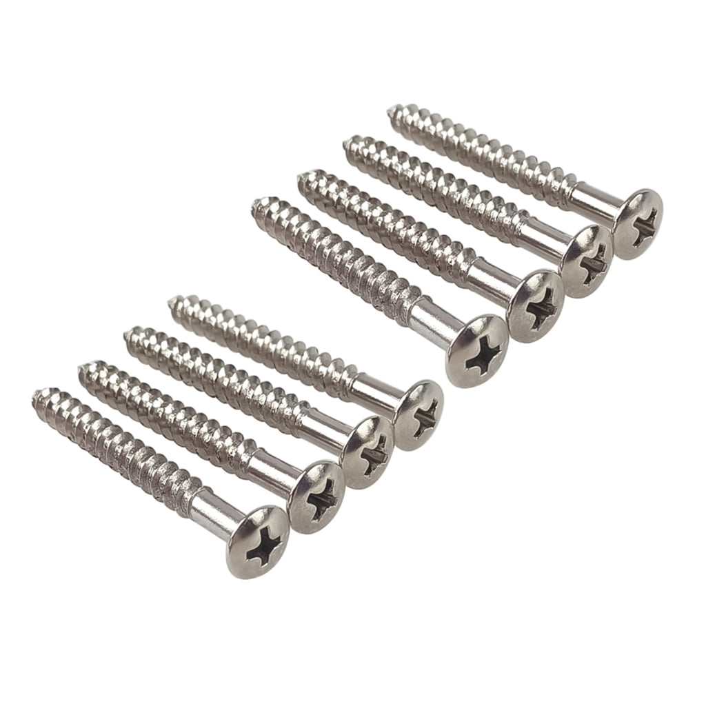 YIGSECU 8Pcs Neck Plate Mounting Screws Replacement Electric Guitar ...