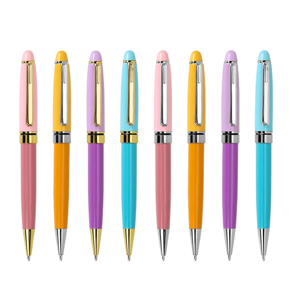YIGSECU 8Pcs Twist Action Ballpoint Pen Metal Ballpoint Pen Office ...