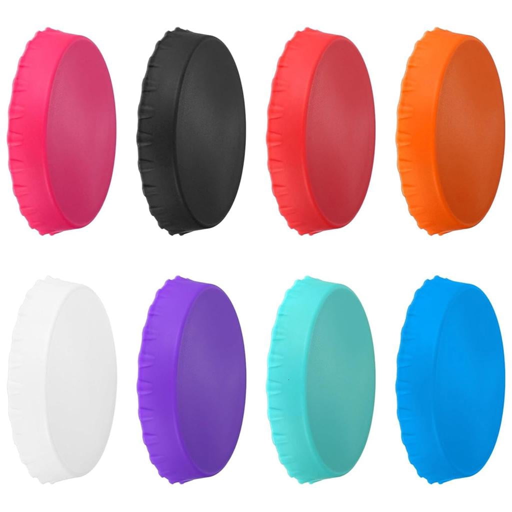 YIGSECU 8Pieces Silicone Drink Can Seals Colorful Covers for Standard ...