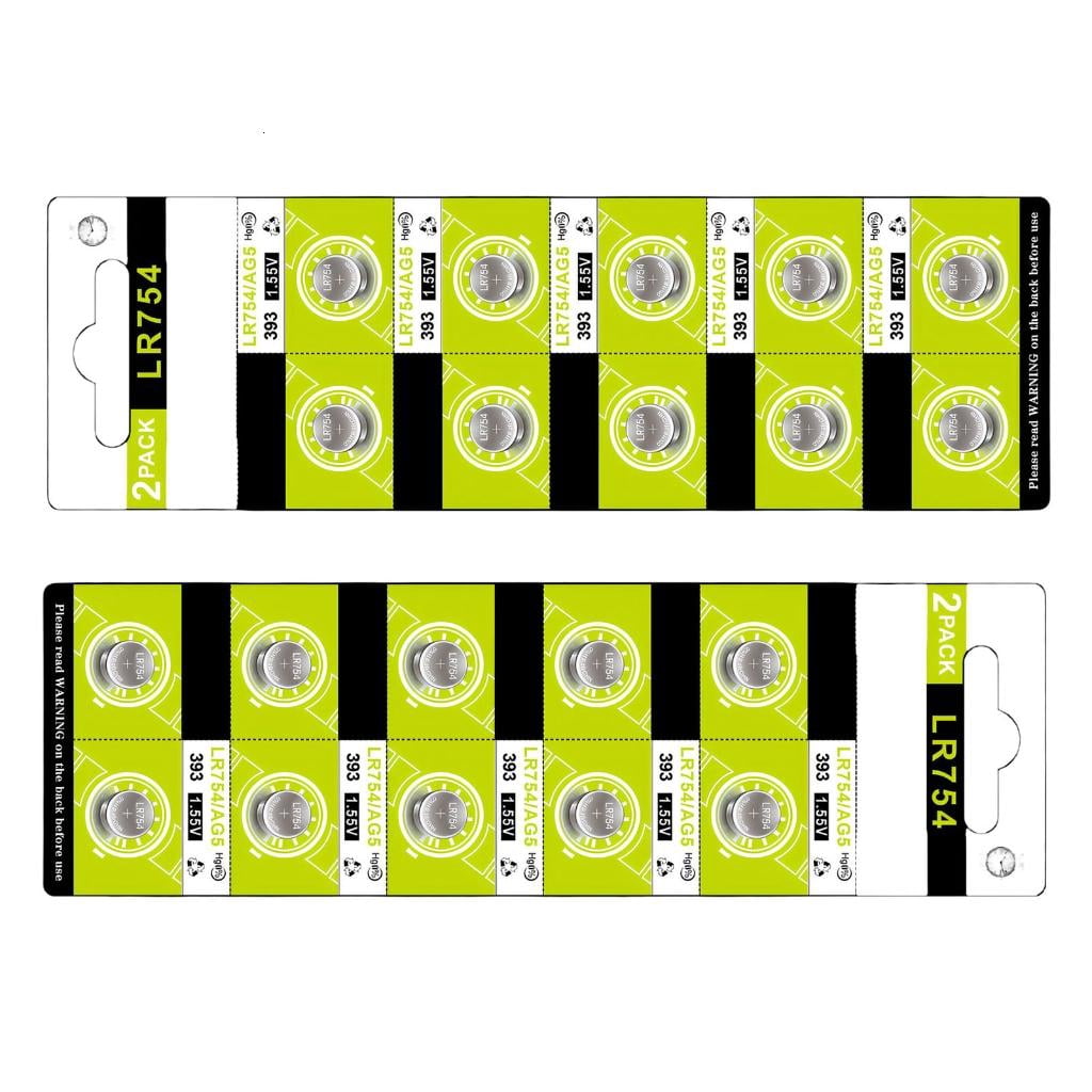 YIGSECU AG5 LR754 Coin Cell Batteries Power Source for Watches Remotes ...