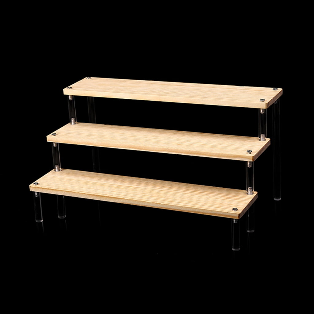 YIGSECU Acrylic Display Stand Compact 1-5-Tiered Rack for Collections ...