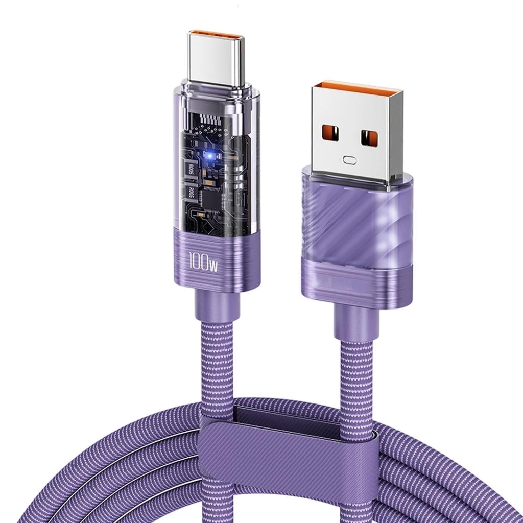 YIGSECU Advanced 100W USB to USB C Chargers Line Auto Disconnects Clear ...