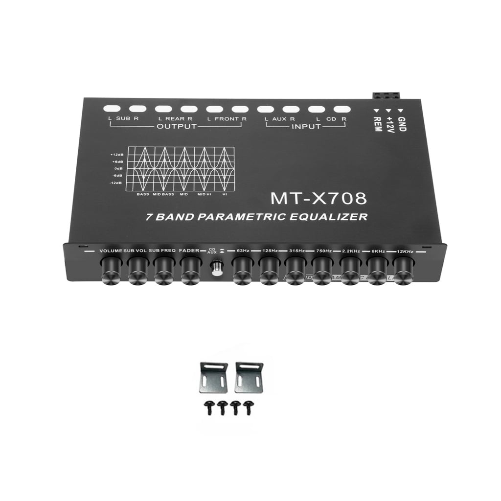 YIGSECU Advanced HiFi 7 Band Car Equalizer with Built In Crossover ...