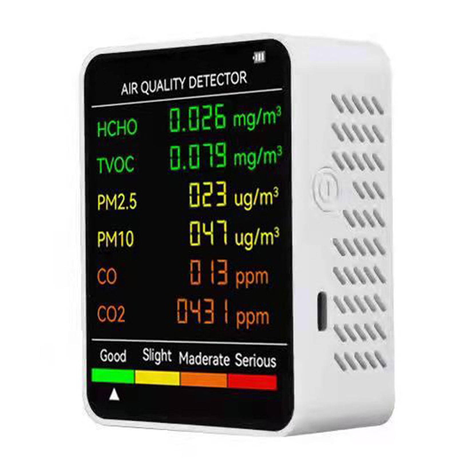 YIGSECU Air Monitor 6 in 1 Multifunctional CO2 Detector Carbon Dioxide ...