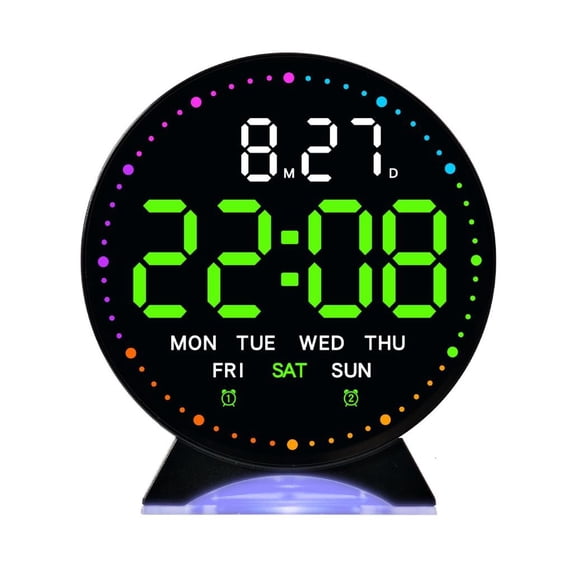 YIGSECU Alarm Clocks for Bedroom Digital Clock Night Light Digital ...