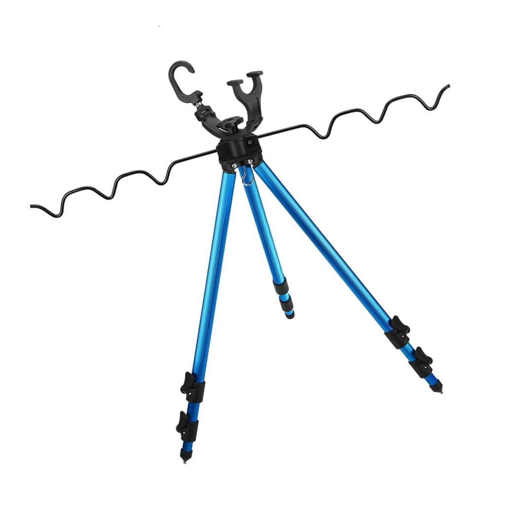 YIGSECU Aluminum Folding Fishing Rod Tripod Bracket Height Adjustable ...
