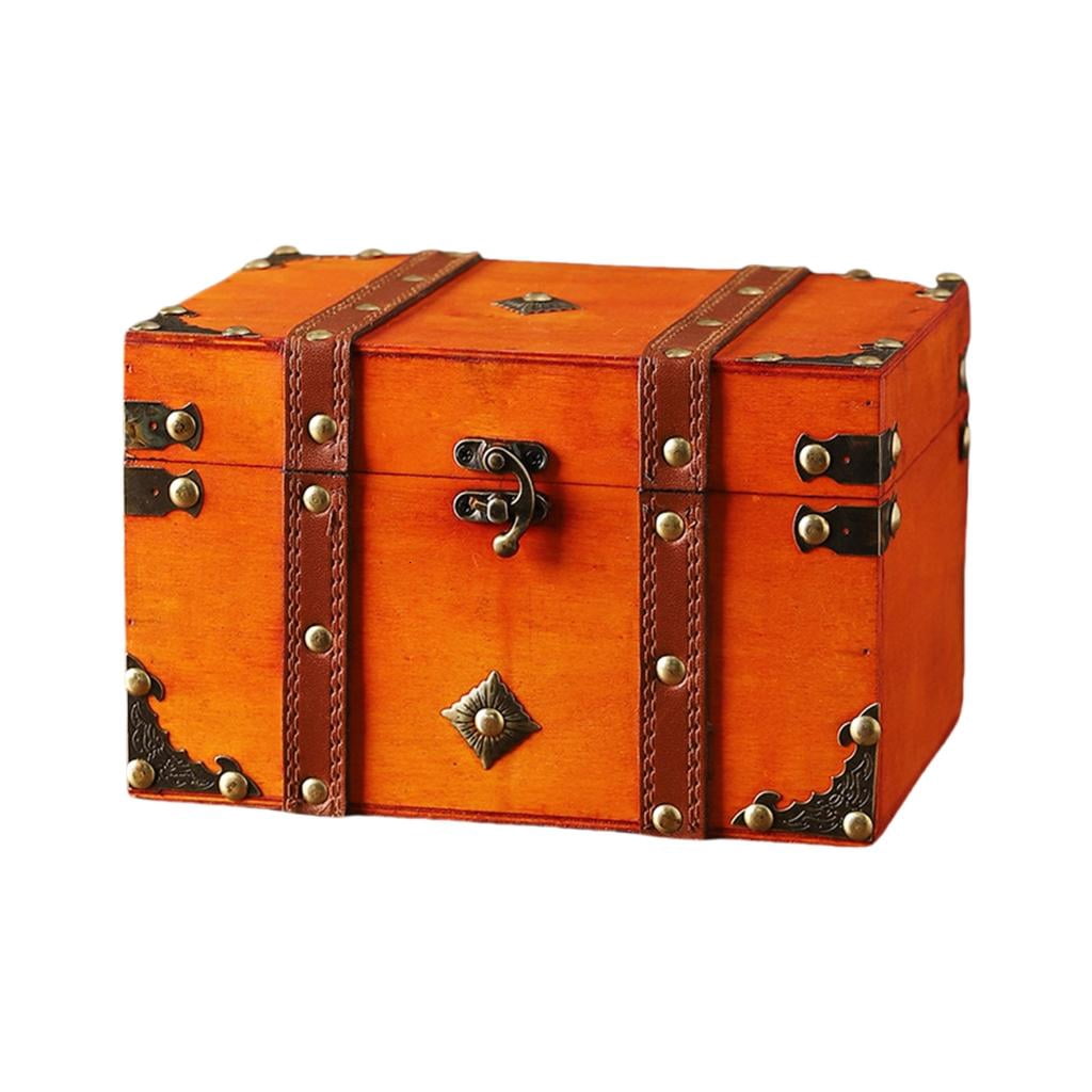 YIGSECU Ancient Craftsmanship Wooden Storage Chest Safety Fastening ...