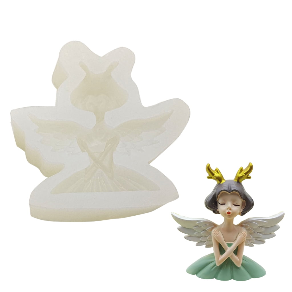 YIGSECU Angel Fondant Silicone Mold Wings Angel Princess Cake ...