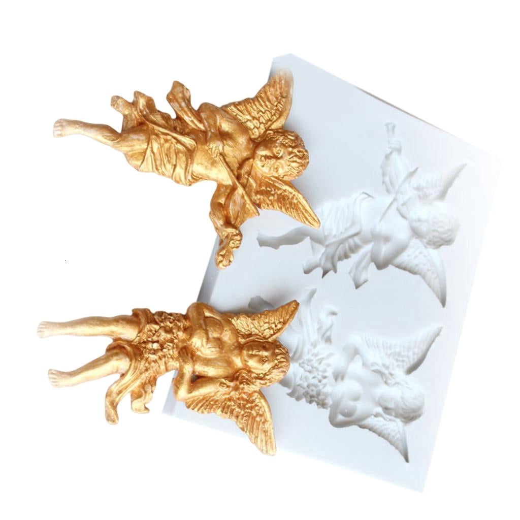 YIGSECU Angel Sculpture Silicone Molds for Epoxy Resin Art Statue ...