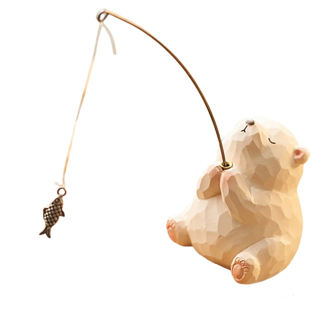 YIGSECU Animal Fishing Miniature Figurines Decoration Computer Monitors ...