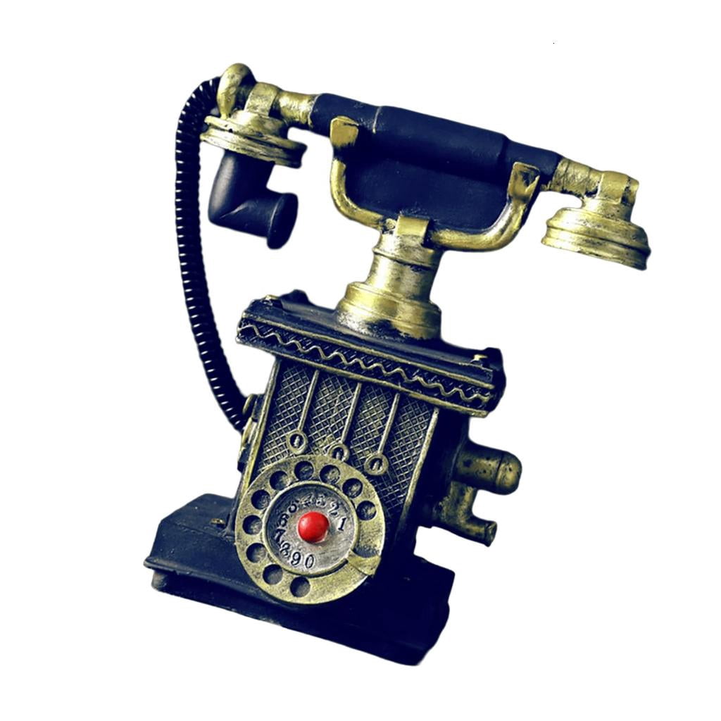 YIGSECU Antique Finish Rotary Dials Telephone Model Vintage Table ...