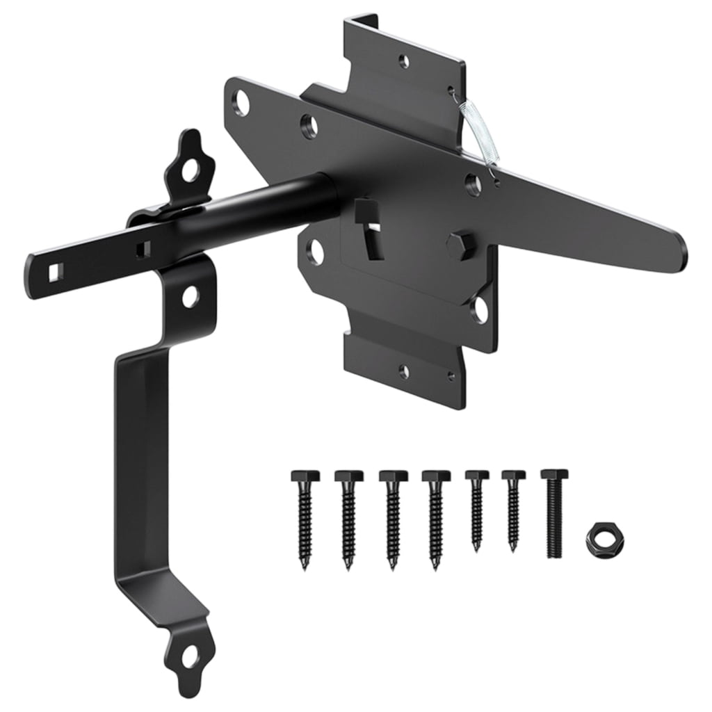 YIGSECU Auto Locking Gate Latches Heavy Duty Latches Iron Security Lock ...