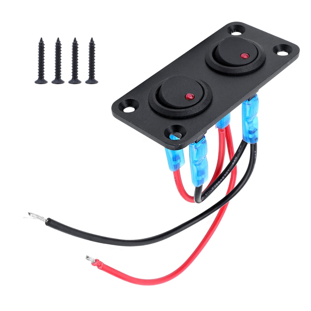 YIGSECU Automotive Marine Red LED Toggle Switches Panel 20A 12V ...