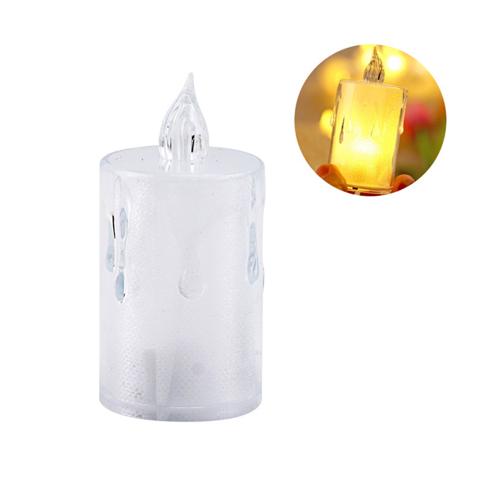 YIGSECU Battery Powered Flameless Candle Tea Light Plastic Material for ...