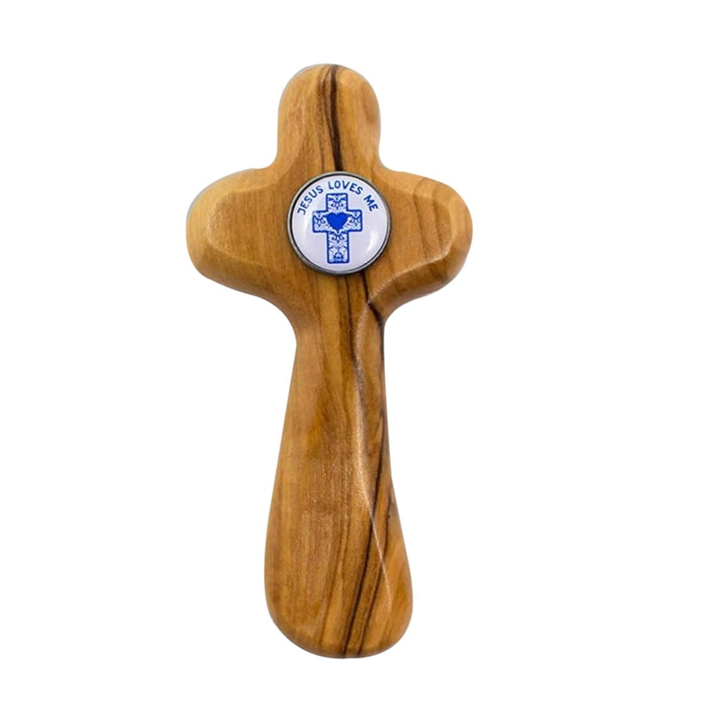 YIGSECU Bethlehem Wood Crosses Prayer Miniature Holding Crosses Pocket ...