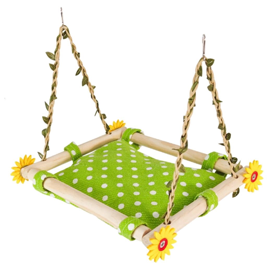 YIGSECU Bird Standing Perch for Parrot Birdcages Warm Swing Hammocks ...