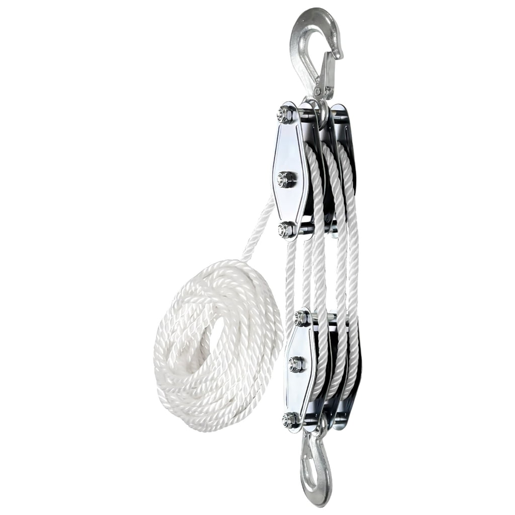 YIGSECU Block And Tackle Pulley System 3/4 Rope Pulley Hoist With ...