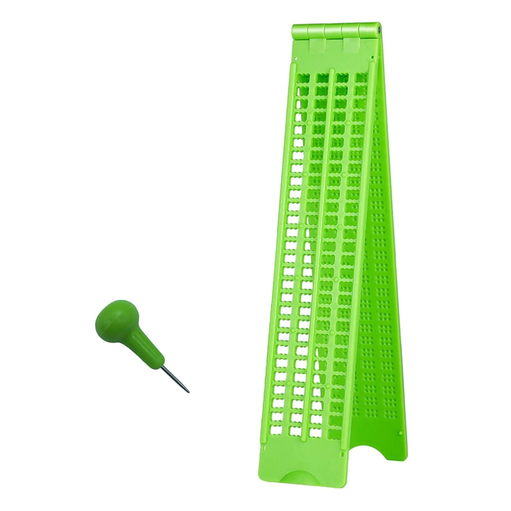 YIGSECU Braille Slates and Pen Writing Set, 4 Lines 28 Cell Braille ...