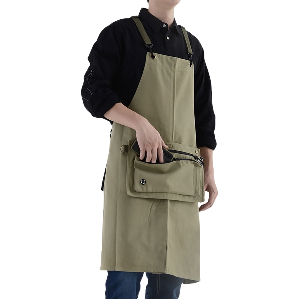 YIGSECU Canvas Work Apron Garden Tool Storage Apron Art Tools Apron ...