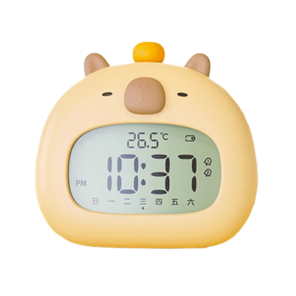 YIGSECU Capybaras Desk Alarm Clock with Soft Glowing LED Nightlight and ...