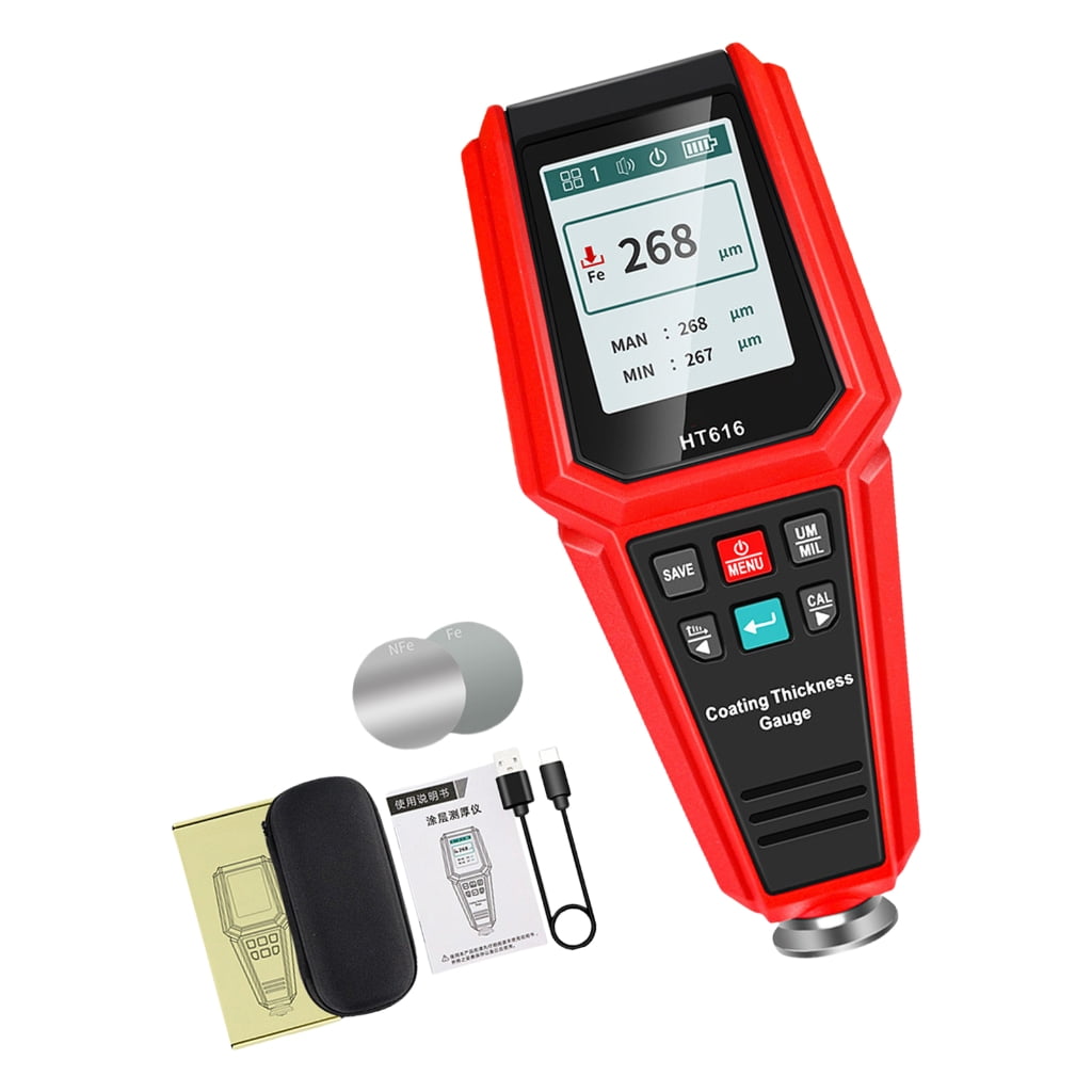 YIGSECU Car FE & NFE Paint Gauge 0.1μm Resolution Coating Thickness ...