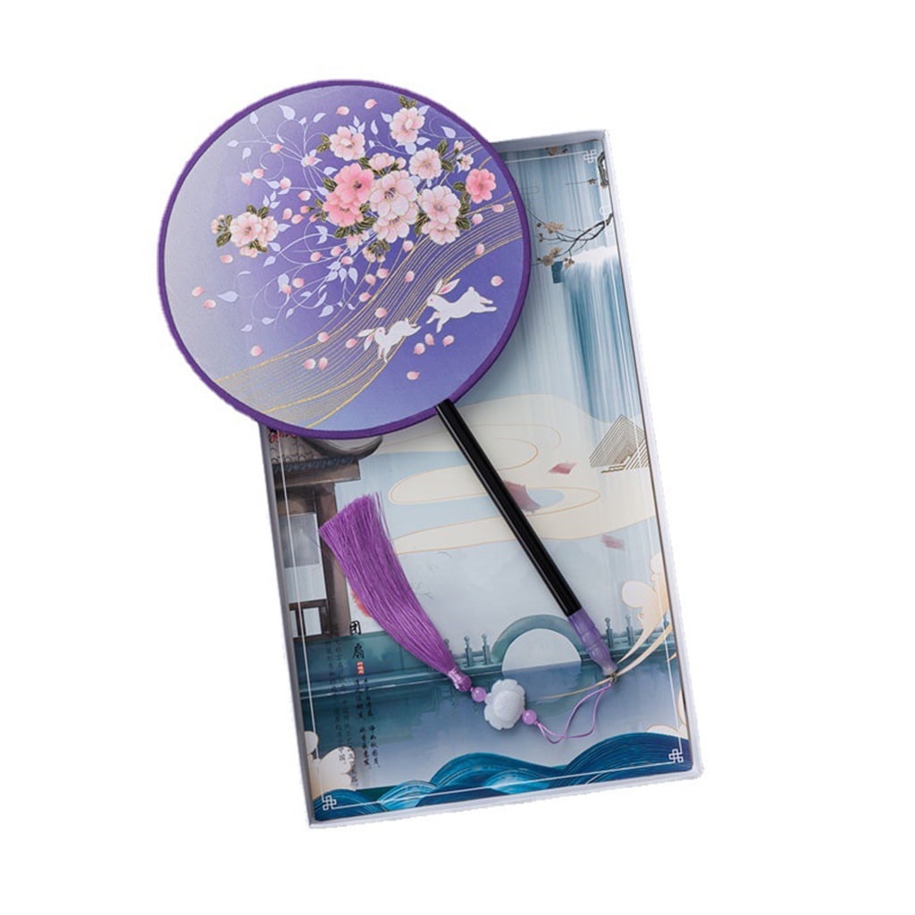 YIGSECU Chinese Classical Silky Translucent Dancing Hand Fans Antique ...