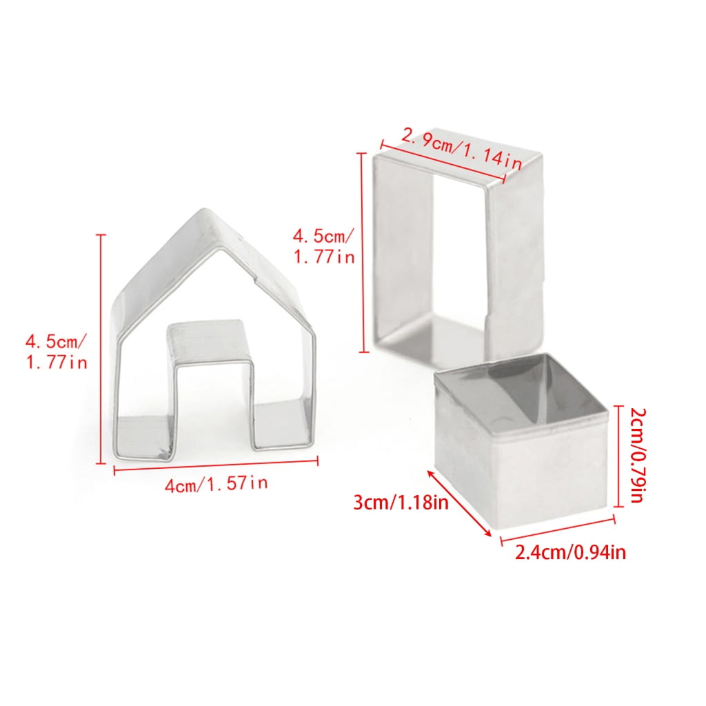 YIGSECU Christmas Gingerbread House Mold Mini Fondant Cake Baby Shower ...