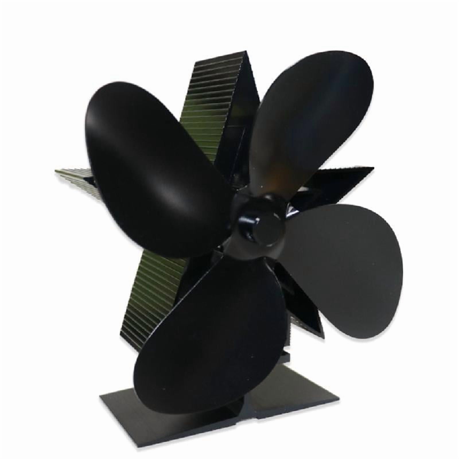 YIGSECU Christmas Themed 4 Blades Heat-powered Fireplace Fan Efficient ...