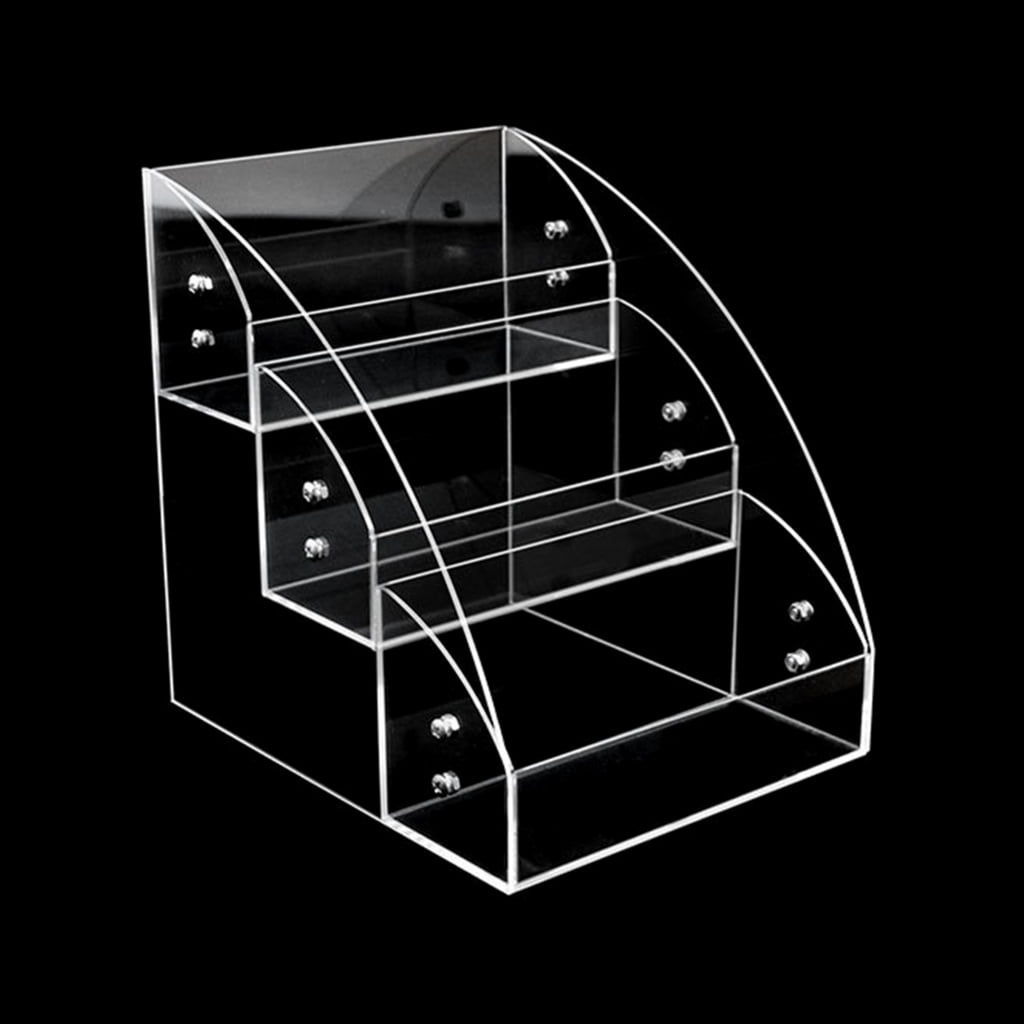 YIGSECU Clear Display Risers Stand 1 2 3 Tiers Makeup Organizers ...