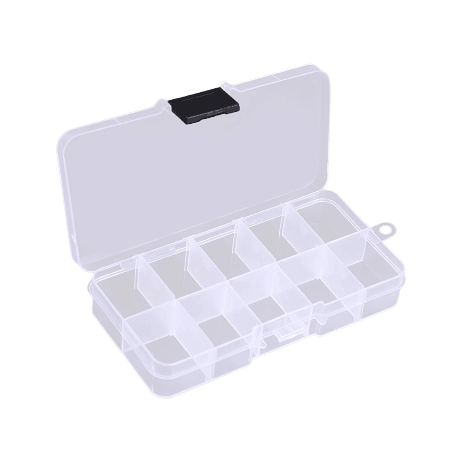 YIGSECU Clear Plastic Storage Box 10 Compartment with Sealing Lid ...