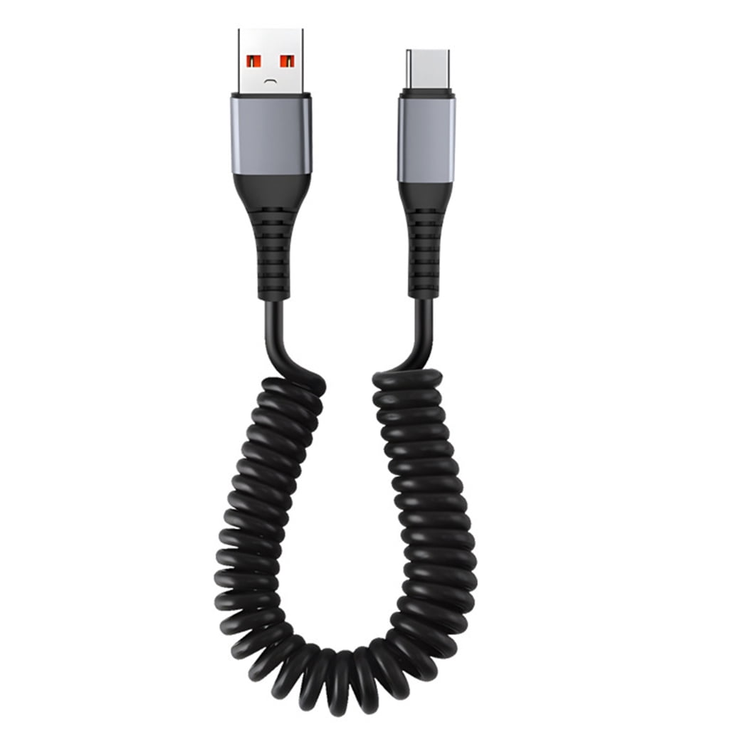 YIGSECU Coiled USB C Cord Data Transfer Cable Retractable Cable for ...
