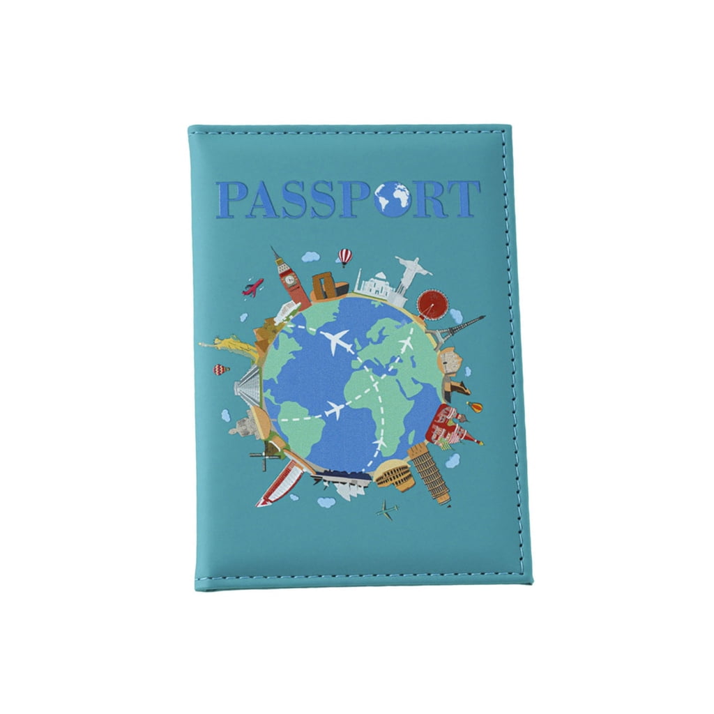 YIGSECU Color Print Global Passports Holder Covers PU Leather Passports ...
