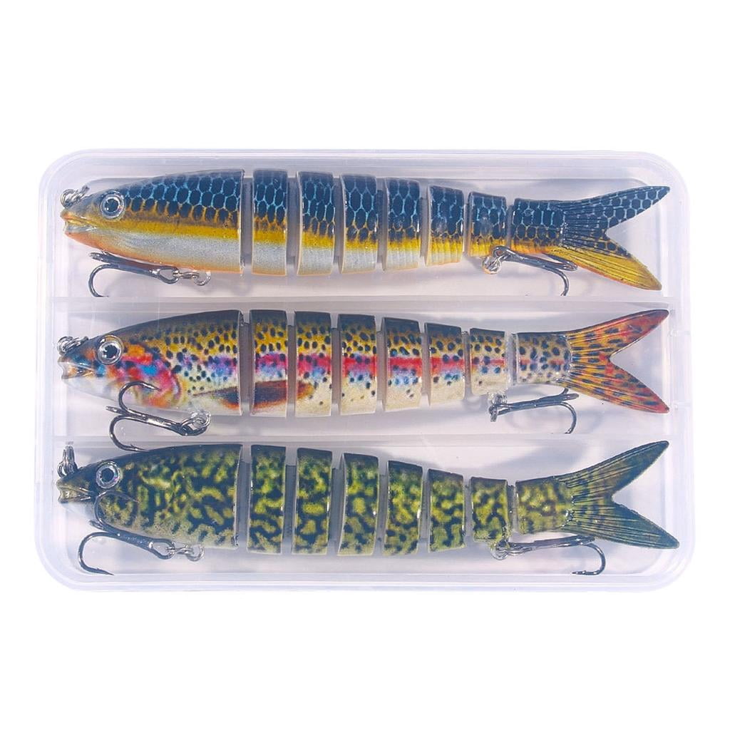 YIGSECU Colored Artificial Lures Features Double Hook and Slow Sinking ...