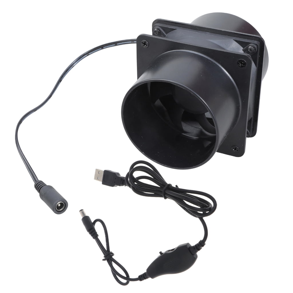 YIGSECU Compactly Plastic Inline Ventilation Fan 50CFM Airflows USB ...