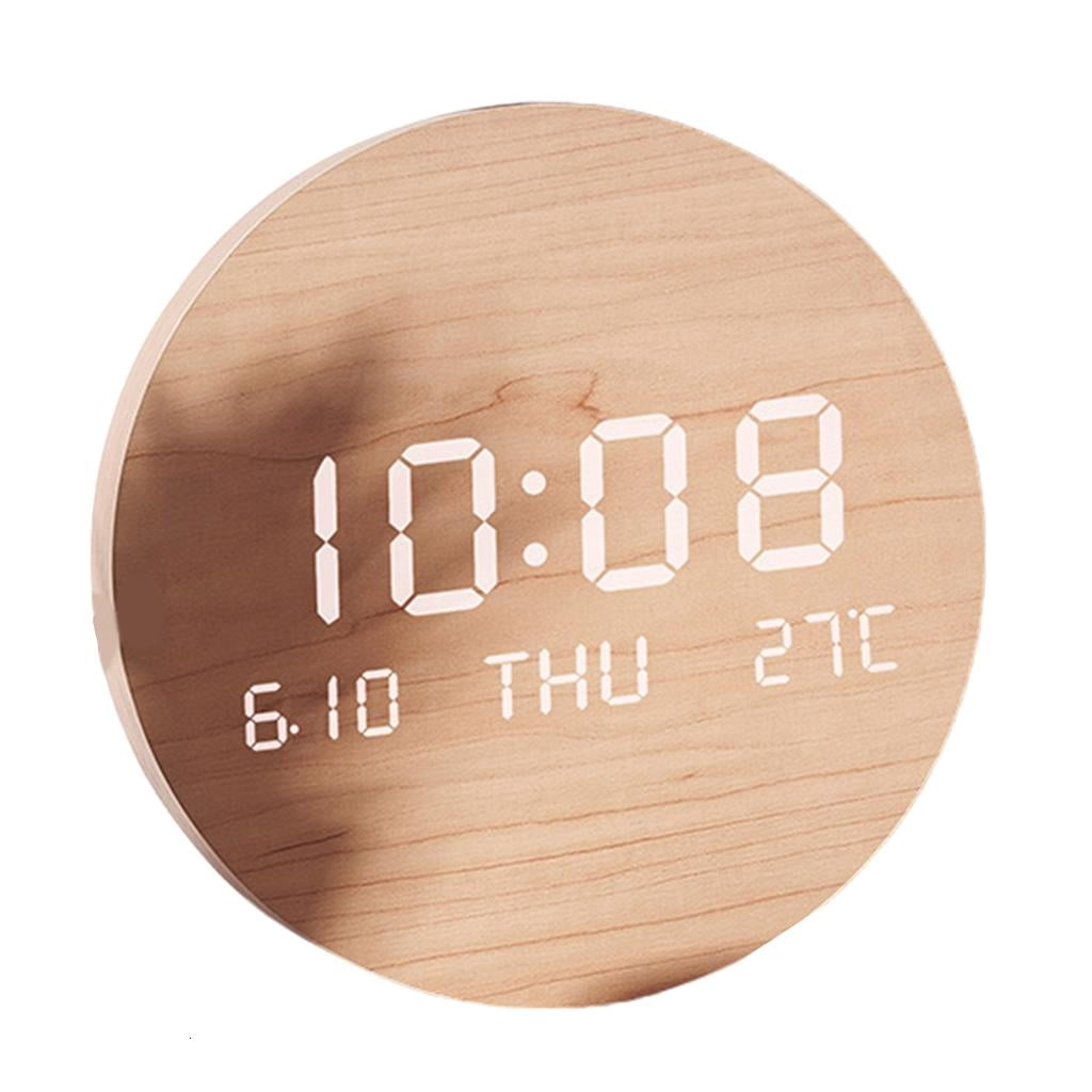 YIGSECU Contemporary LED Clock Wall Clock with Quiet Feature ...