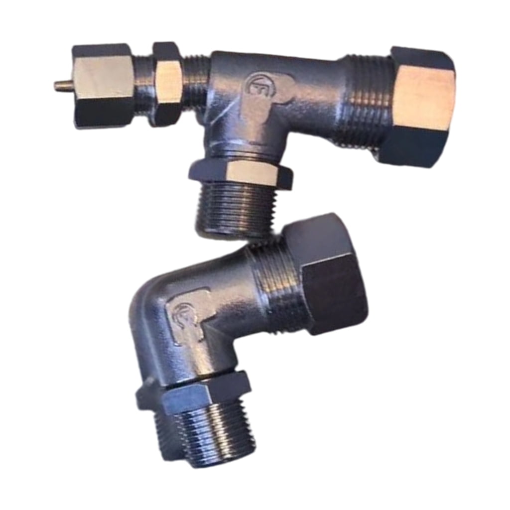YIGSECU Copper Boiler Glass Tube Connector 3/8inch Water Gauge Fitting ...