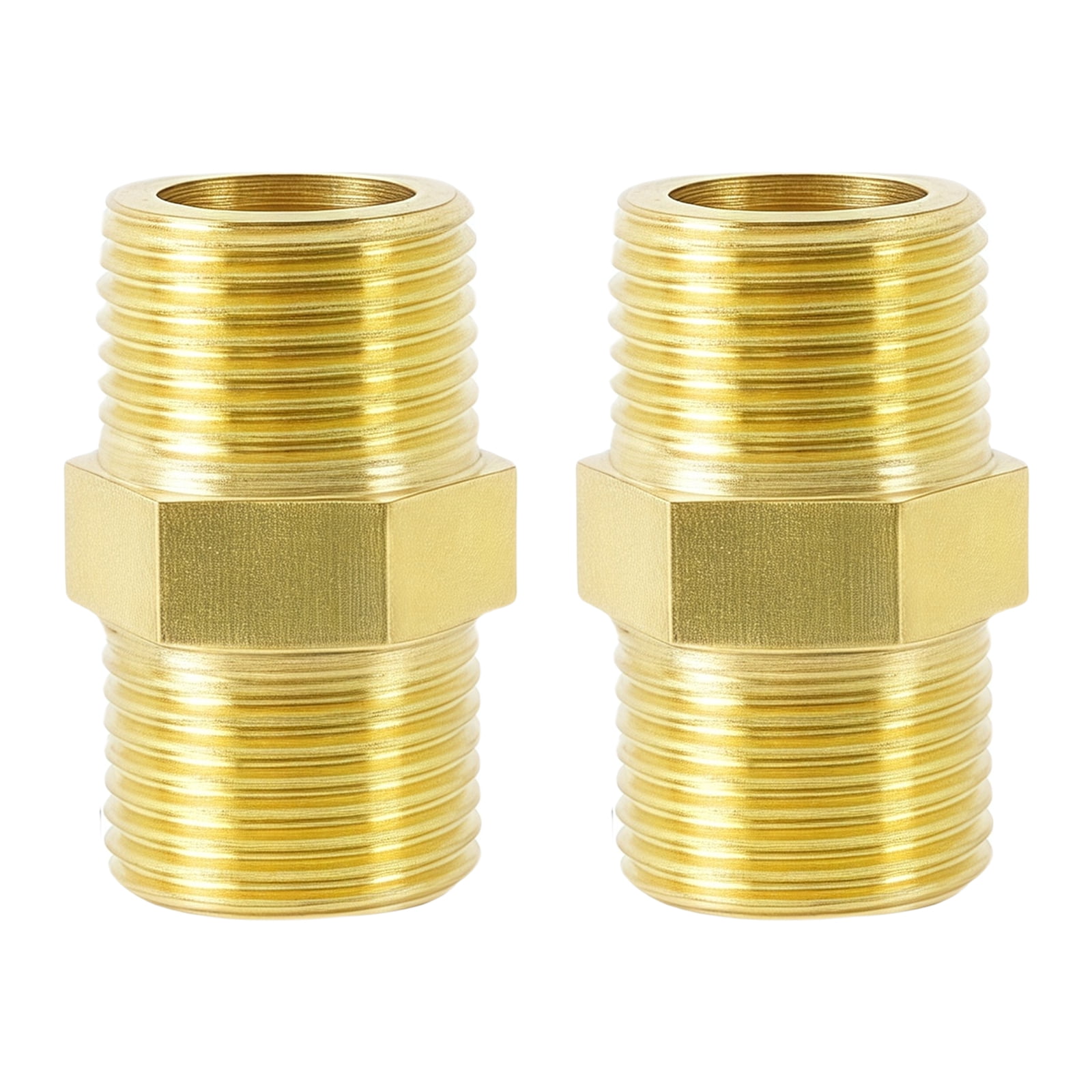 YIGSECU Corrosion Resistant Brass Threaded Adapter Double Male Threaded ...