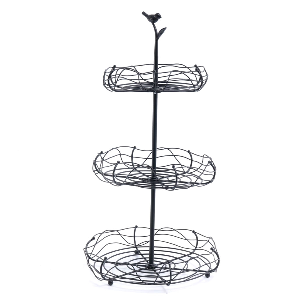 YIGSECU Countertops Vegetable Bowl Fruit Tray Multilayer Wire Fruit ...