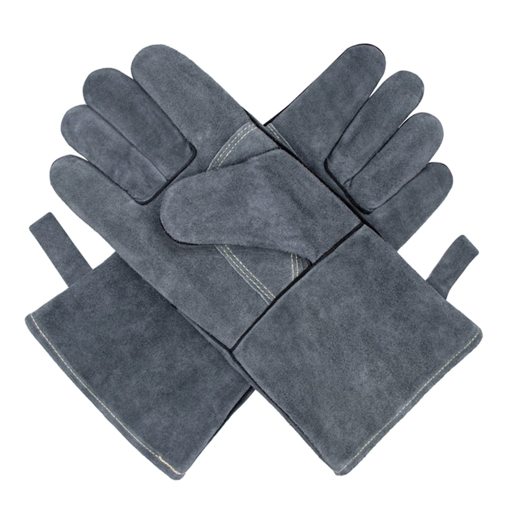 YIGSECU Cowhide Gloves for Soldering 932℉ Provide Safety for Protection ...