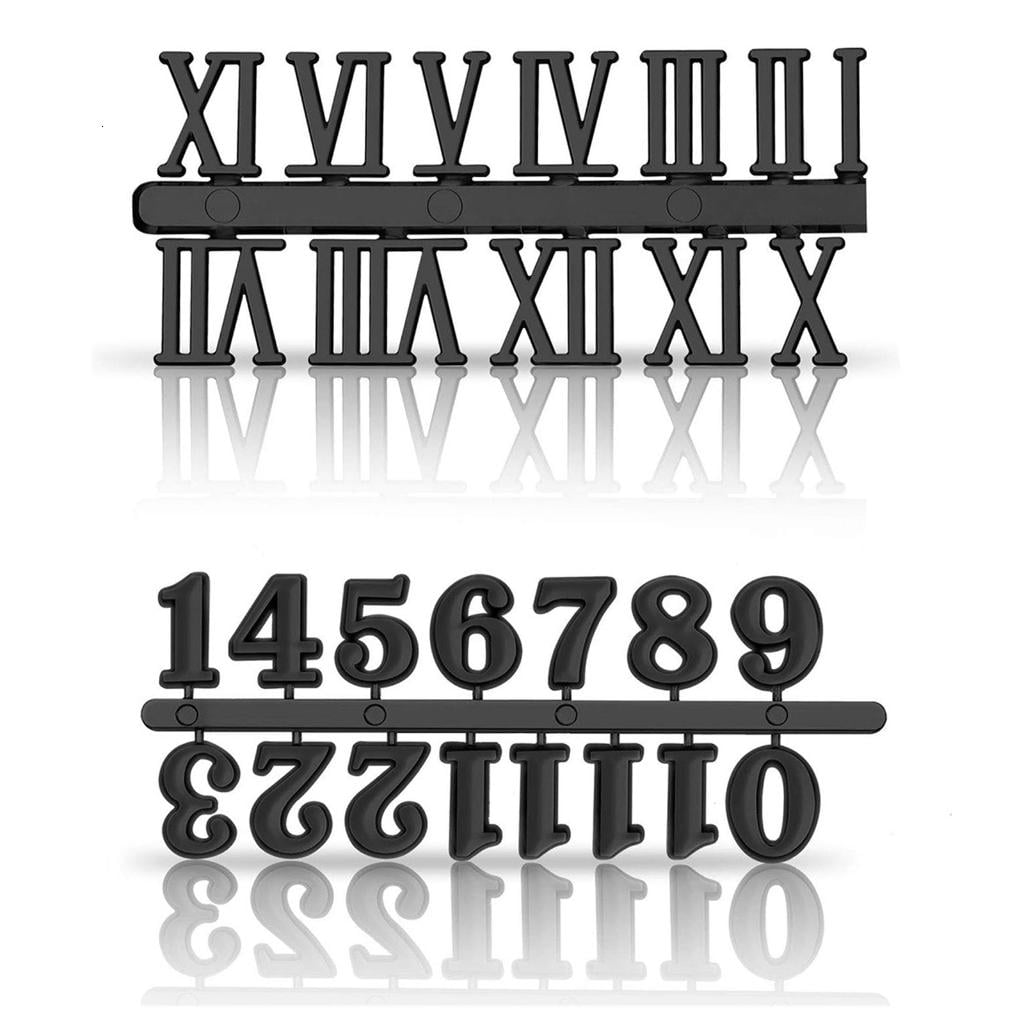 YIGSECU Creative Clock Numbers Set for Home Decors Metal Arabic Roman ...