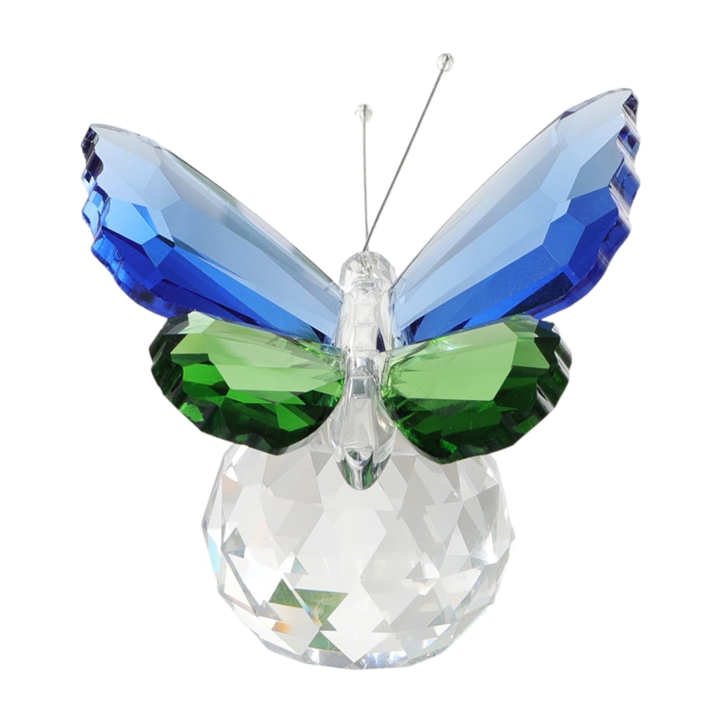 YIGSECU Crystal Butterfly Figurine Sparkling Simulated Sculpture Animal ...
