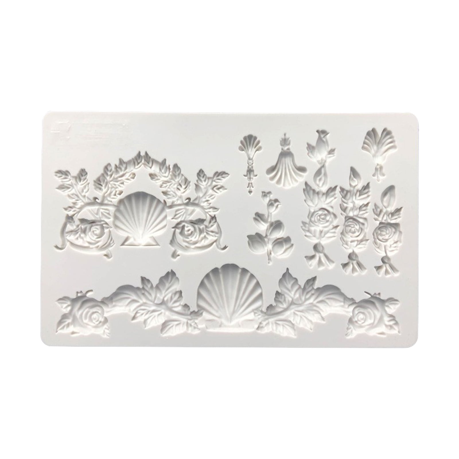 YIGSECU DIY Vintage Relief Shape Cake Border Molds Silicone Mould ...